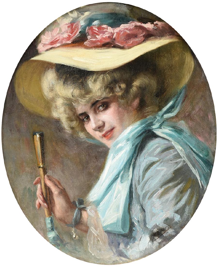 PIERRE RIBERA (French 1867-1932) A PAINTING, "Elegante