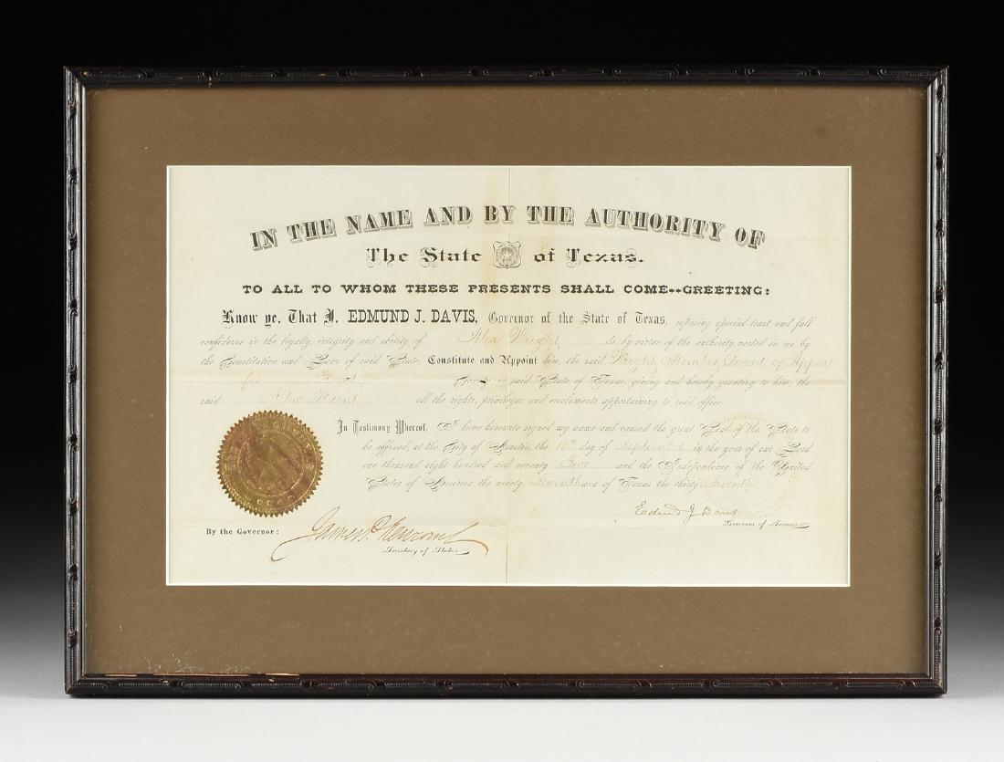 AN AUTOGRAPH DOCUMENT SIGNED BY EDMUND J. DAVIS, - Jul 21, 2019 ...