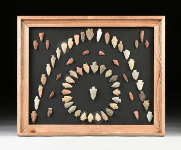 63 Native American Archaic & Woodlands Arrowheads