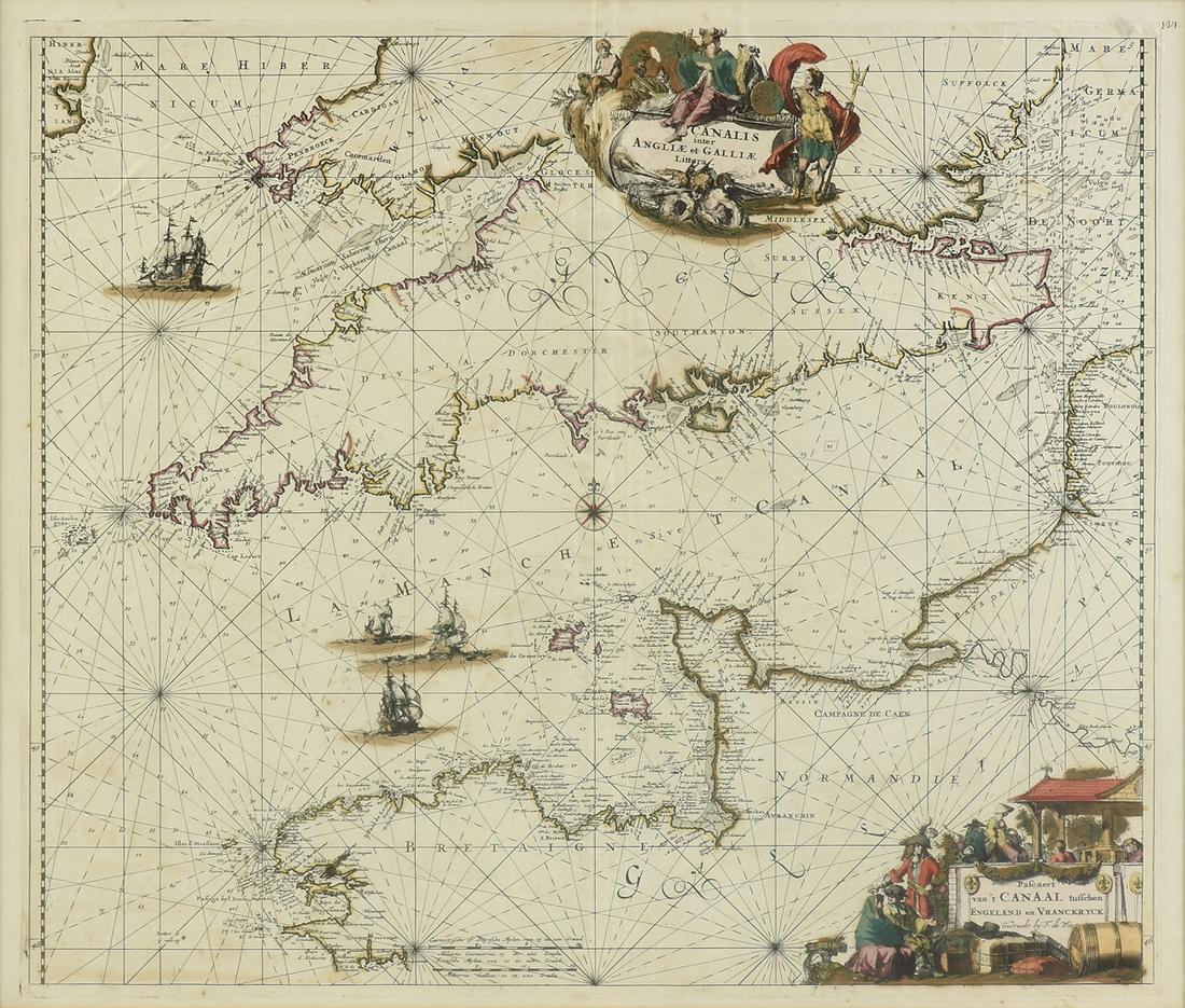 AN ANTIQUE ENGLISH CHANNEL MAP, "Canalis inter Angliæ - Dec 08, 2019 ...