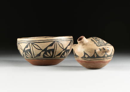 Circa 1900 Native American Painted Pottery Bowl