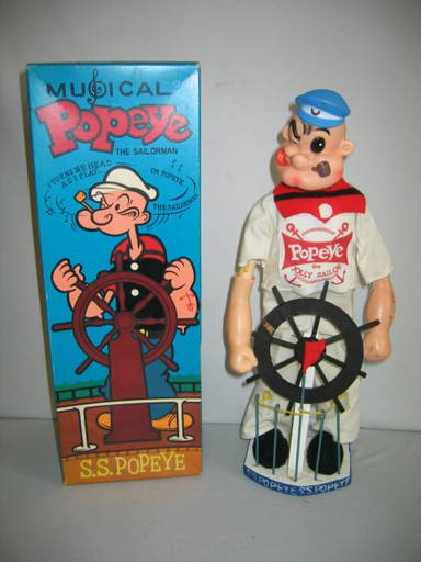 Very Rare Musical Popeye Doll In Box!!!!!!!