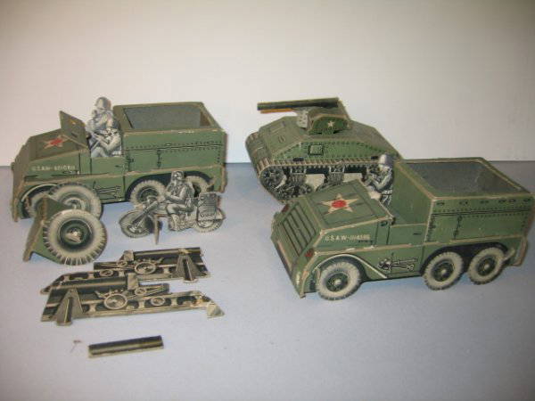 Built Rite Carboard Army Tanks & Trucks