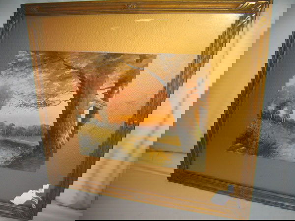 562: SGD. E.J. FENN FOREST LANDSCAPE WATERCOLOR