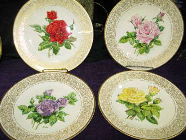 SET/8 BOEHM ROSE PLATES, BY EDWARD MARSHALL BOEHM - Mar 21, 2009 | ANN ...