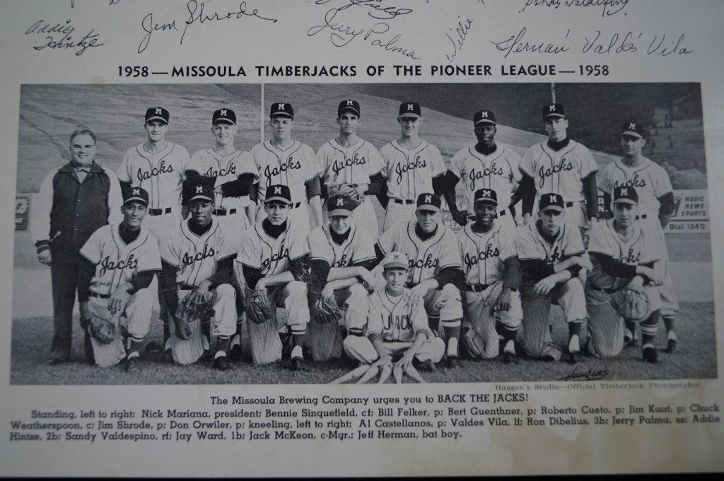 1958 Missoula Timberjacks Signed Team Photo