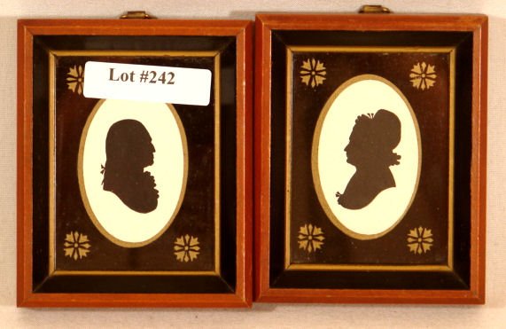 242: Wallace Nutting Silhouettes - George & Martha
