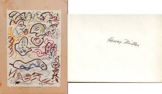 Henry Miller Writer Signed Print Battle Of Trafalgar