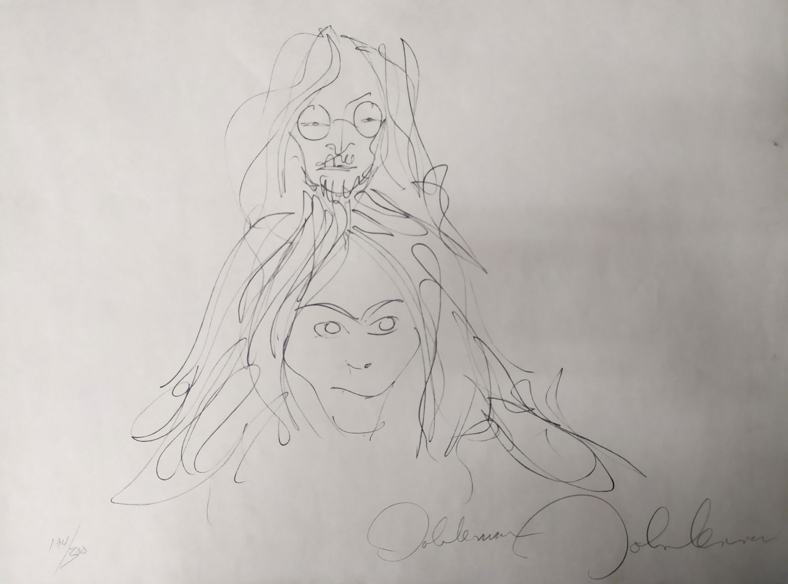 John Lennon Bag One Lithograph Signed