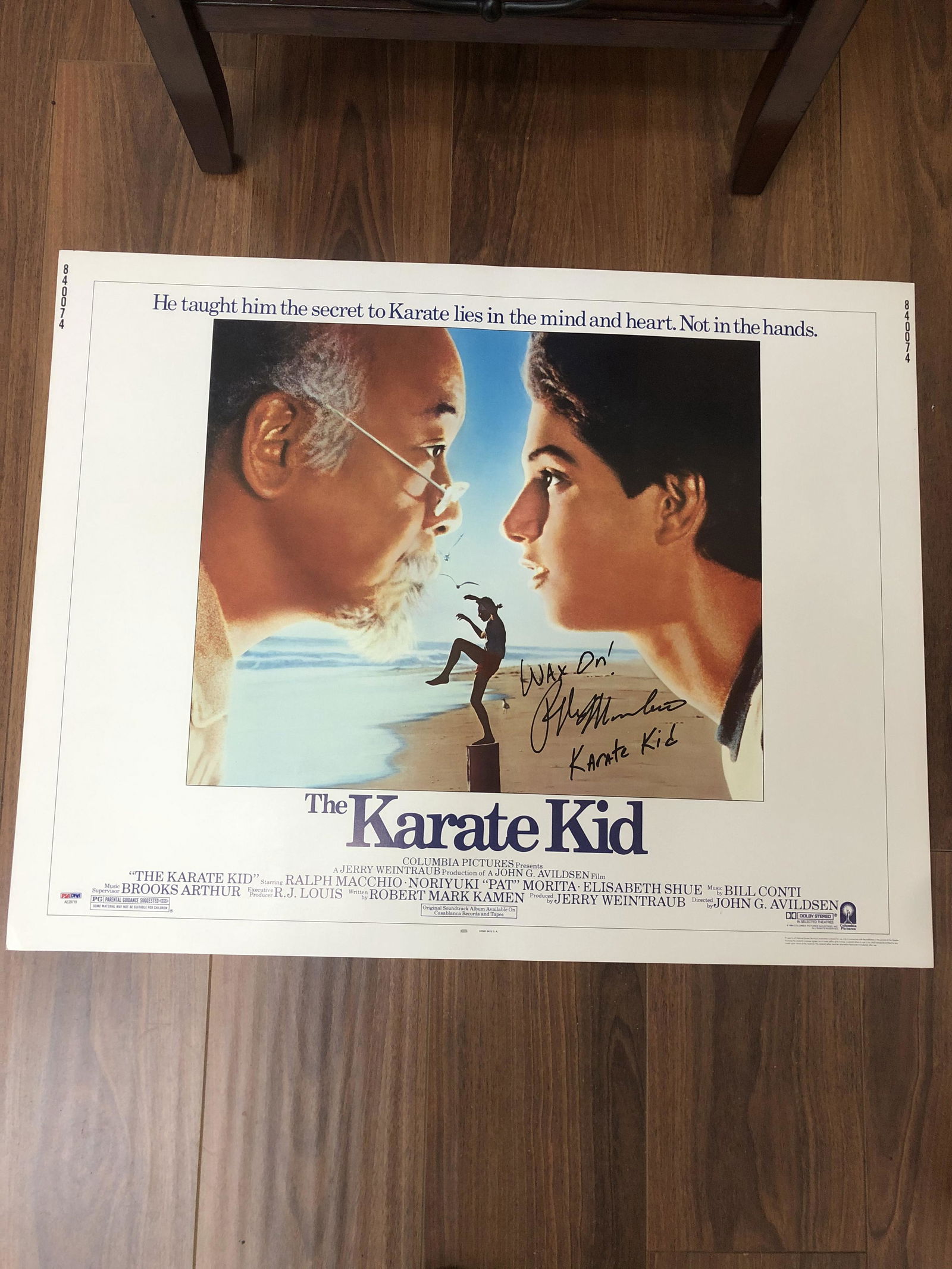 Karate Kid original poster signed - Jul 26, 2020 | Piece of the Past ...