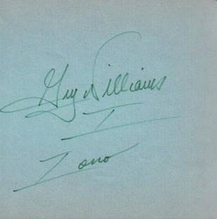Guy Williams Zorro And Lost In Space Signature