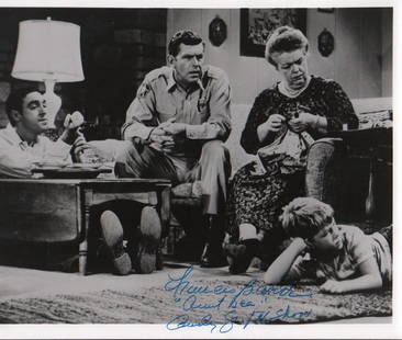 Frances Bavier Rare Aunt Bea Andy Griffith Show Signed Photograph