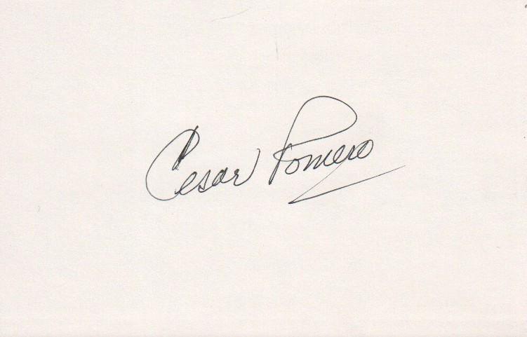 Cesar Romero Signature