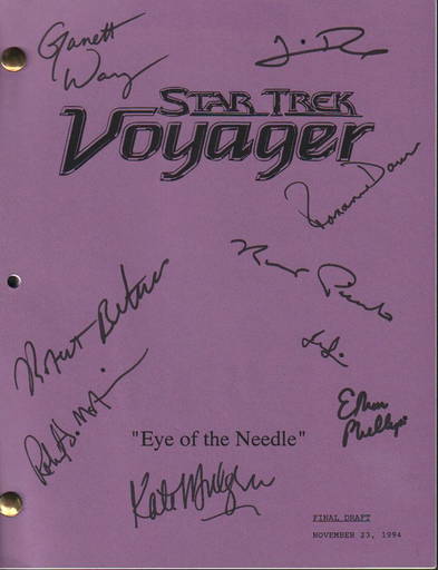 Star Trek Voyager Original Script Cast Signed