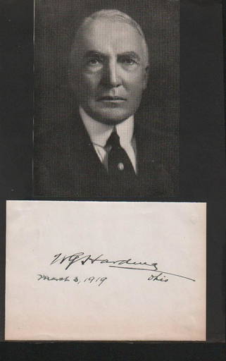 Warren G Harding President Signature