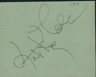 Nat King Cole Menu Signed