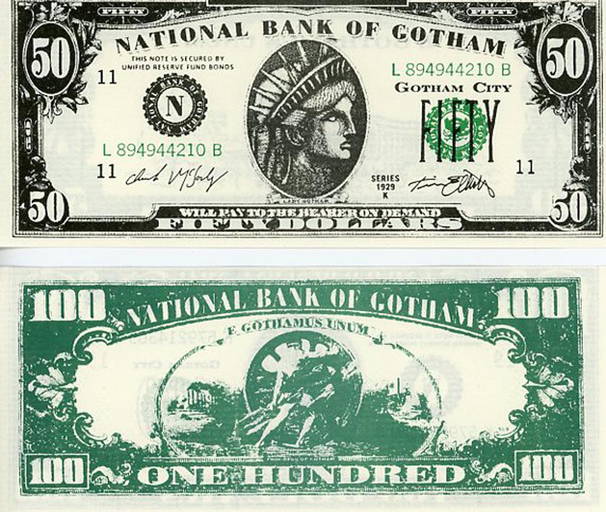 Gotham City Film Prop Bills