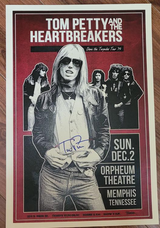Tom Petty Signed Concert Poster