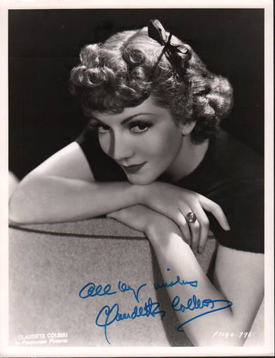 Claudette Colbert Signed Photograph