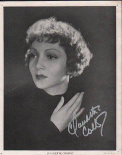 Claudette Colbert Signed Photograph