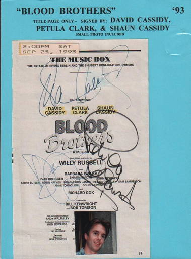 A 1993 Playbill signed inside by the real life brothers - Sep 29, 2021 ...