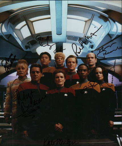 Stat Trek Voyager Cast Signed Photograph