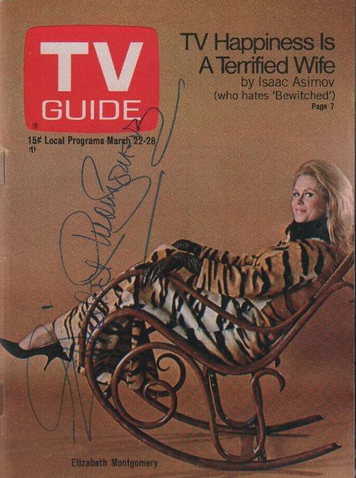 Bewitched TV Guide signed by Elizabeth Montgomery - Jan 15, 2022 ...