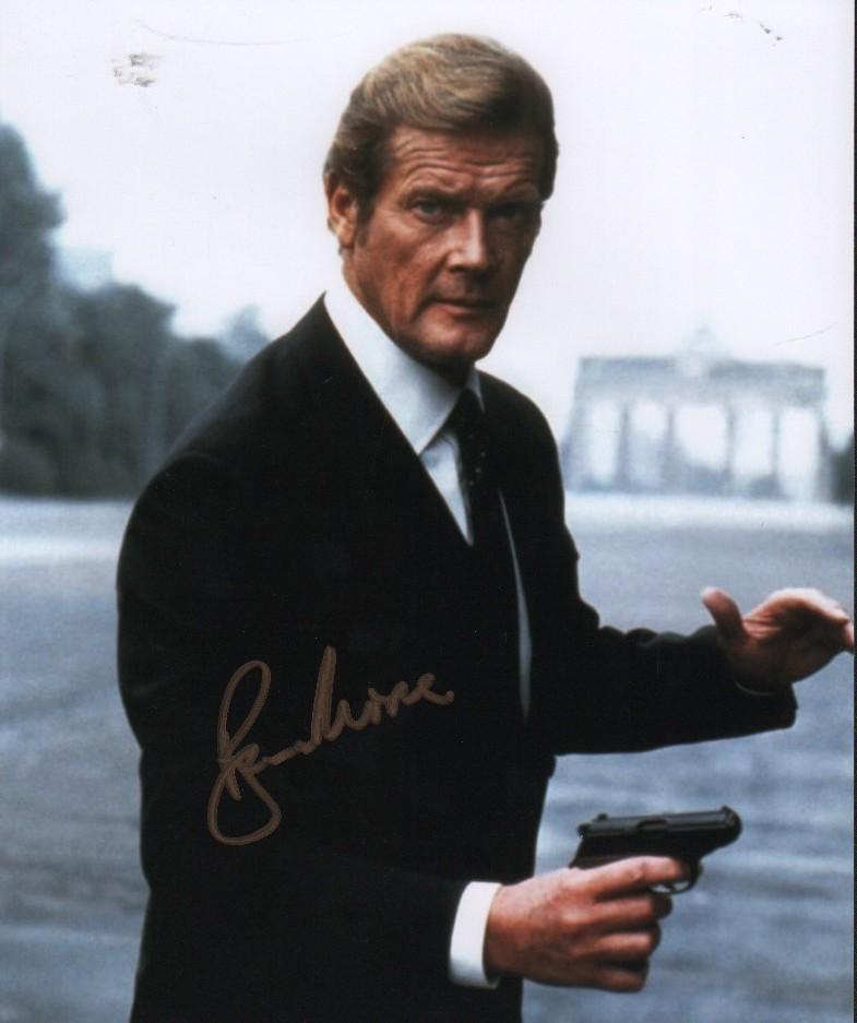 Roger Moore Signed James Bond Photograph