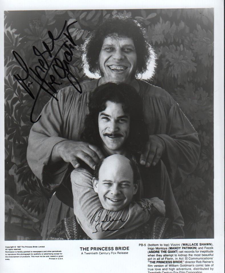 Princess Bride Rare Andre The Giant Signed Photograph