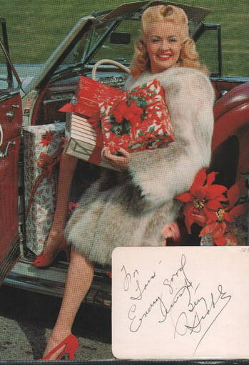 Betty Grable signed autograph page with photo (#0119) on Mar 13, 2022 ...