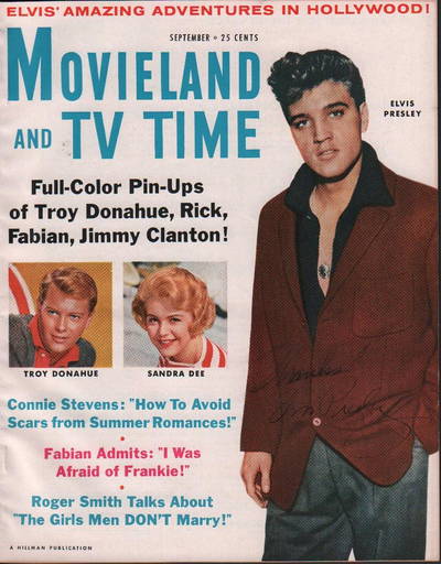 Elvis Presley Rare Signed Magazine Showing Him On The Cover And Inside