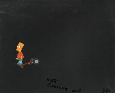 The Simpsons Colored Animation Cel.