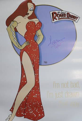 Kathleen Turner Jessica Rabbit poster signed (#0007) on Jun 19, 2022 ...