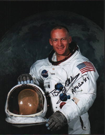 Buzz Aldrin signed photograph in space suit - Aug 22, 2022 | Piece of ...