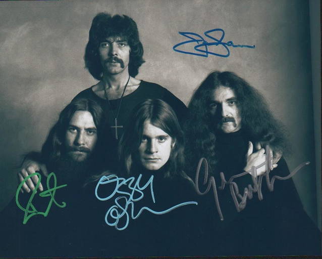 Black Sabbath Signed Band Photograph