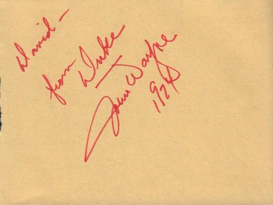 John Wayne signed autograph book page - Sep 27, 2022 | Piece of the ...