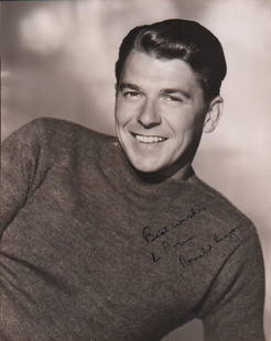 Ronald Reagan Killer Young Vintage Signed Photograph