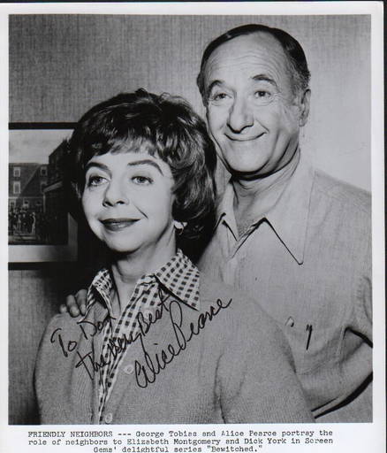 Alice Pearce Rare Bewitched Signed Photo
