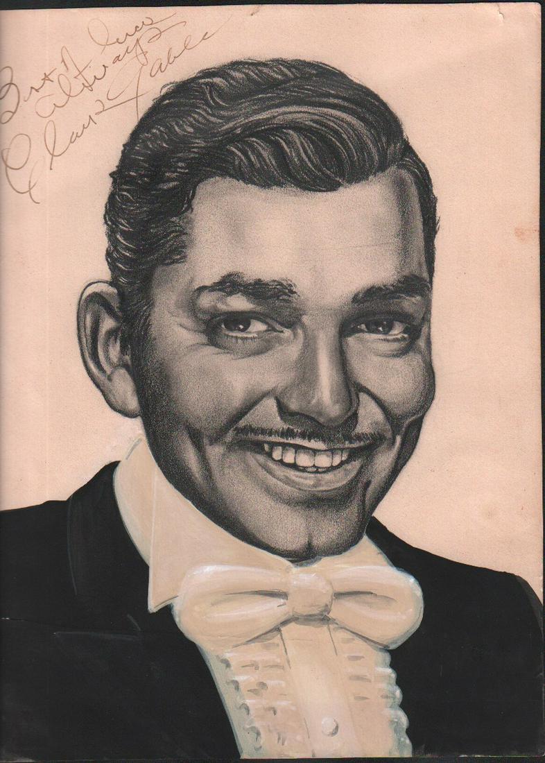 Clark Gable Original Art Signed