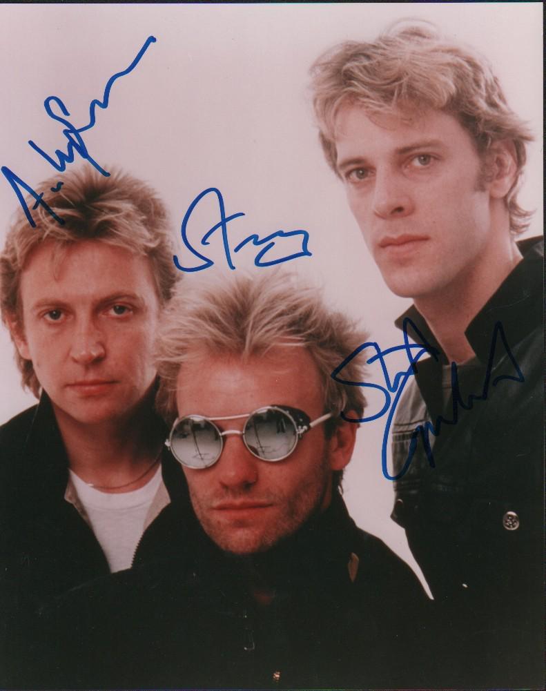 The Police Band Signed Photograph With Sting