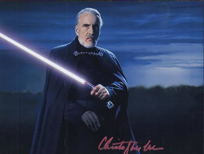 Christopher Lee Star Wars signed photograph (#0253) on Feb 26, 2023 ...