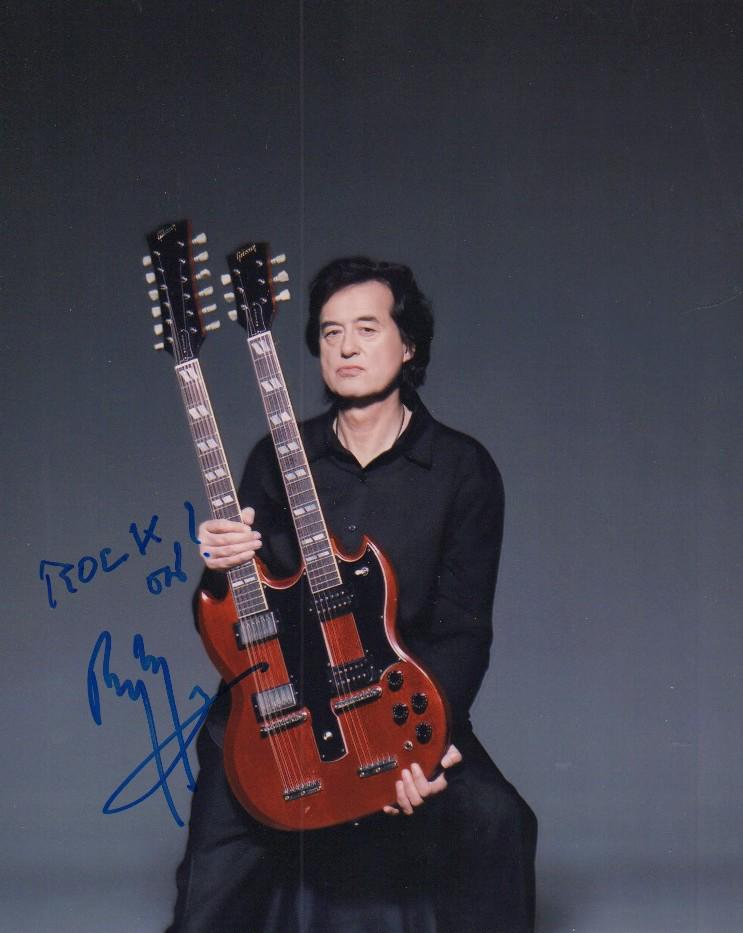 Jimmy Page Signed Photograph Auction