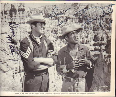 An Original Window Card From The Rat Pack Film Signed