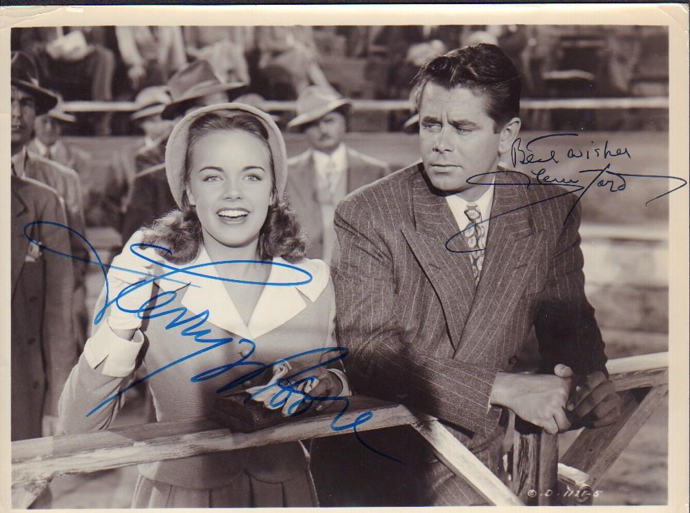 Glenn Ford And Terry Moore Signed Photo