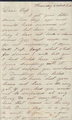 Civil War Soldiers Letter
