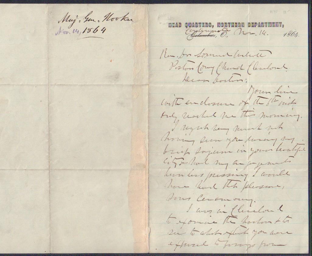 Joseph Hooker Rare Letter Signed