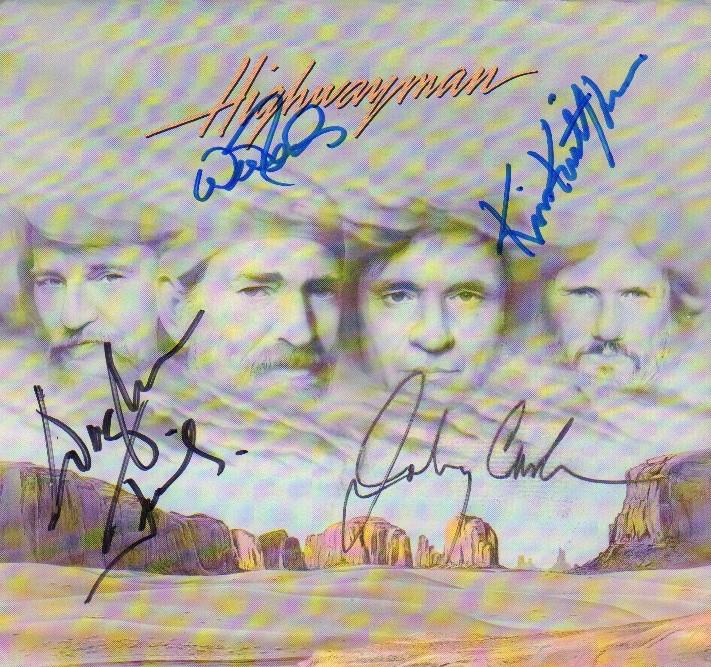 Highwaymen Rare Signed Record Sleeve