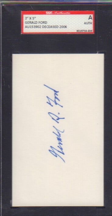 Gerald R Ford Clabbed Signature