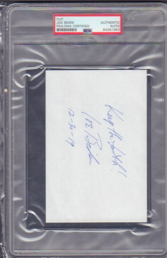 Joe Biden Signature Psa Slabbed Auction