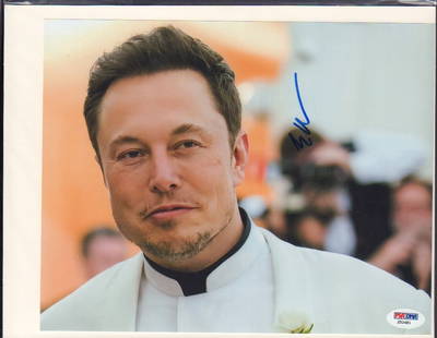 Autograph Signed Elon Musk Photo